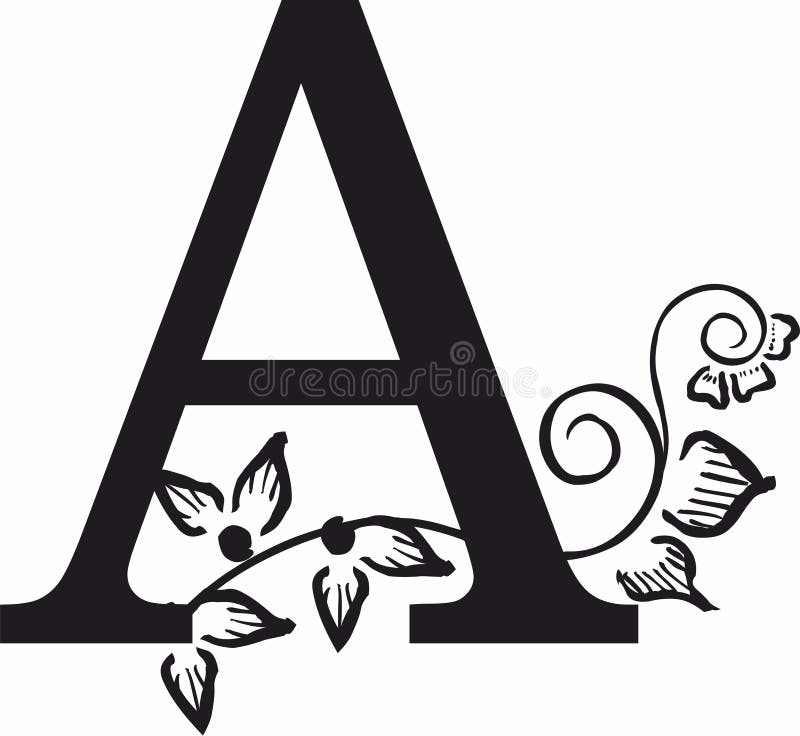 Decorative letter a stock vector. Illustration of patterns - 194718636