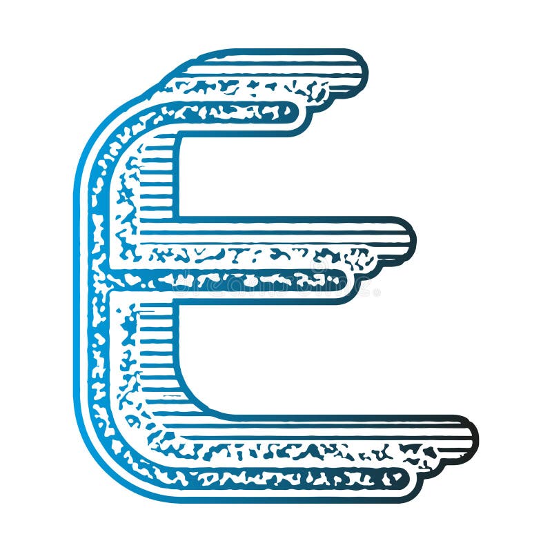 Decorative Letter with Gradient Fill.Art Font. Stock Illustration ...