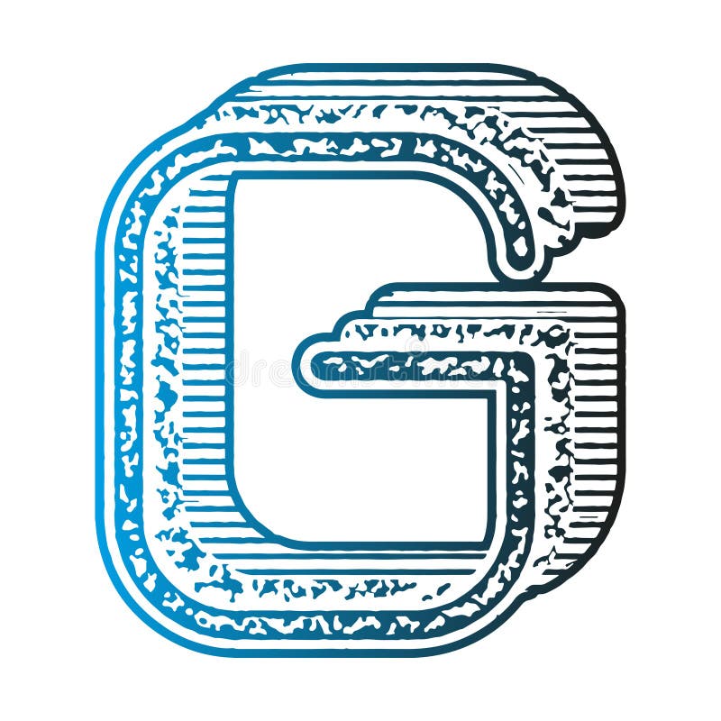 Decorative Letter with Gradient Fill.Art Font. Stock Illustration ...