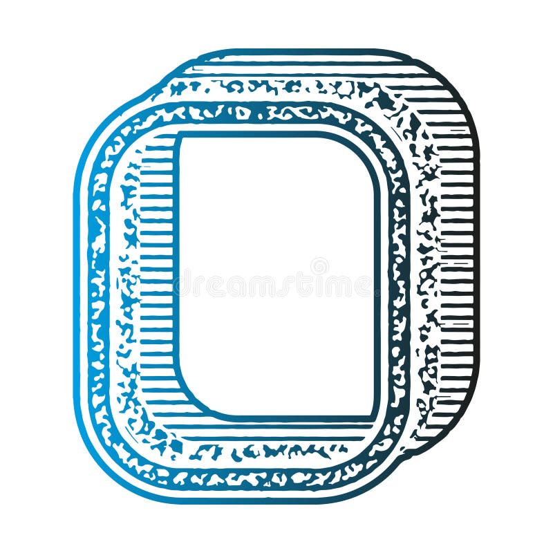 Decorative Letter with Gradient Fill.Art Font. Stock Illustration ...