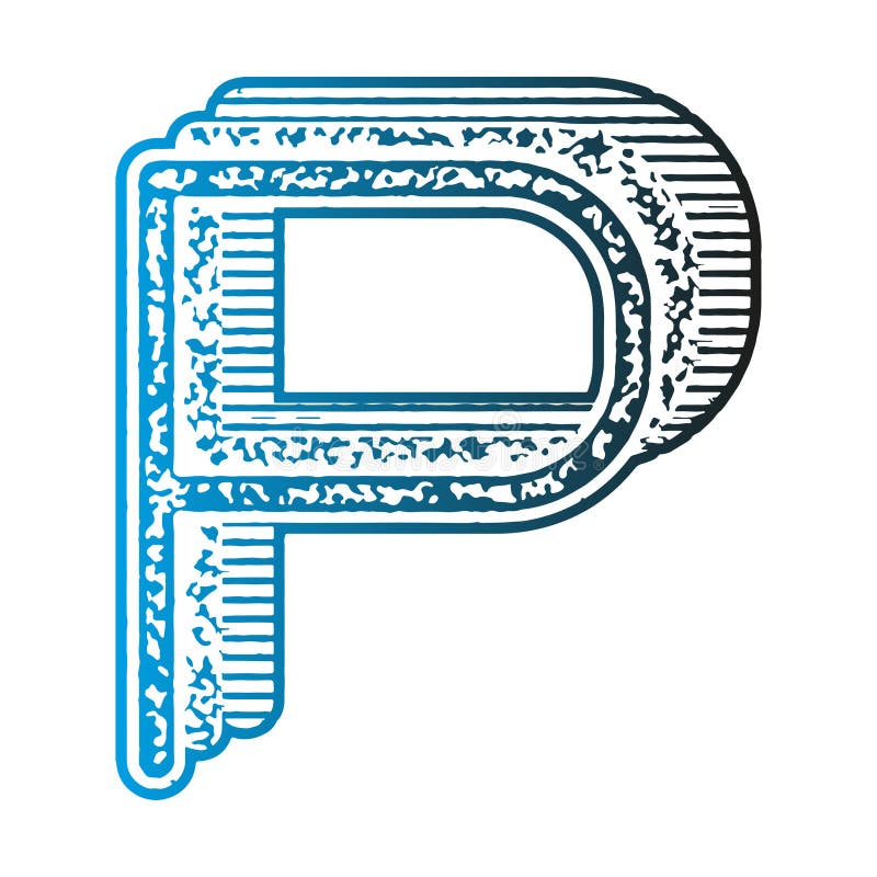 Decorative Letter with Gradient Fill.Art Font. Stock Illustration ...