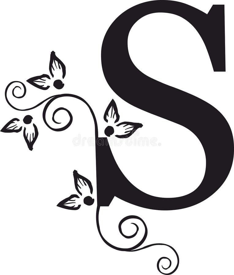 Decorative letter S stock vector. Illustration of patterns - 194861313