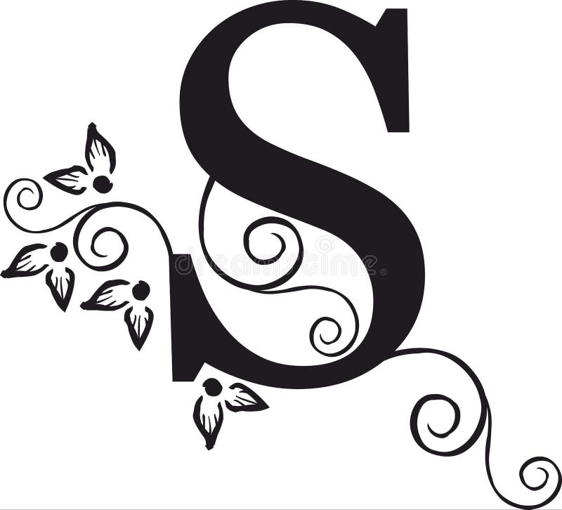 Decorative letter S stock vector. Illustration of patterns - 194861313