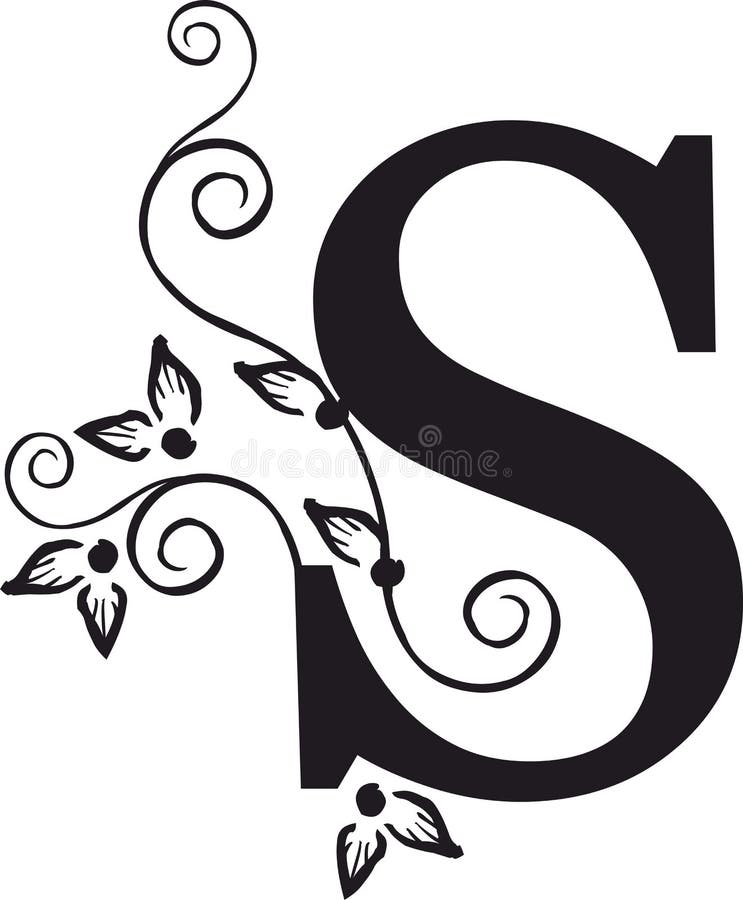 Decorative letter S stock vector. Illustration of patterns - 194861313