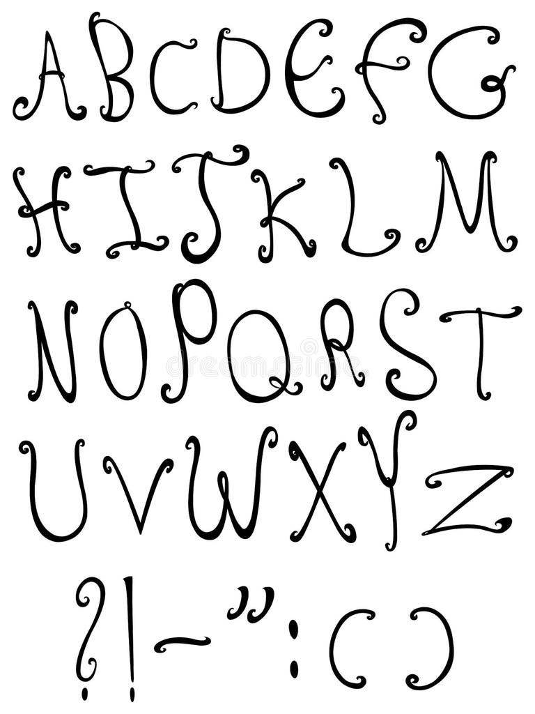 Curled Letters Stock Illustrations – 278 Curled Letters Stock ...