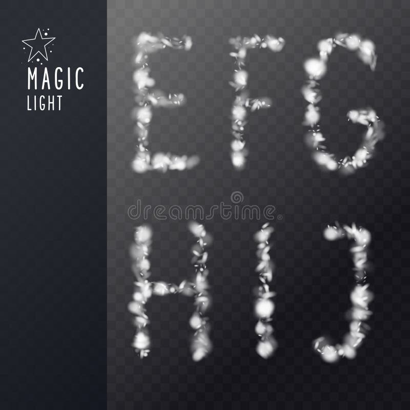 Decorative Letters of the Latin Alphabet from Clouds. Uppercase Letters ...