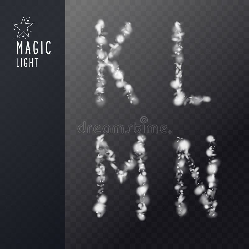 Decorative Letters of the Latin Alphabet from Clouds. Uppercase Letters ...