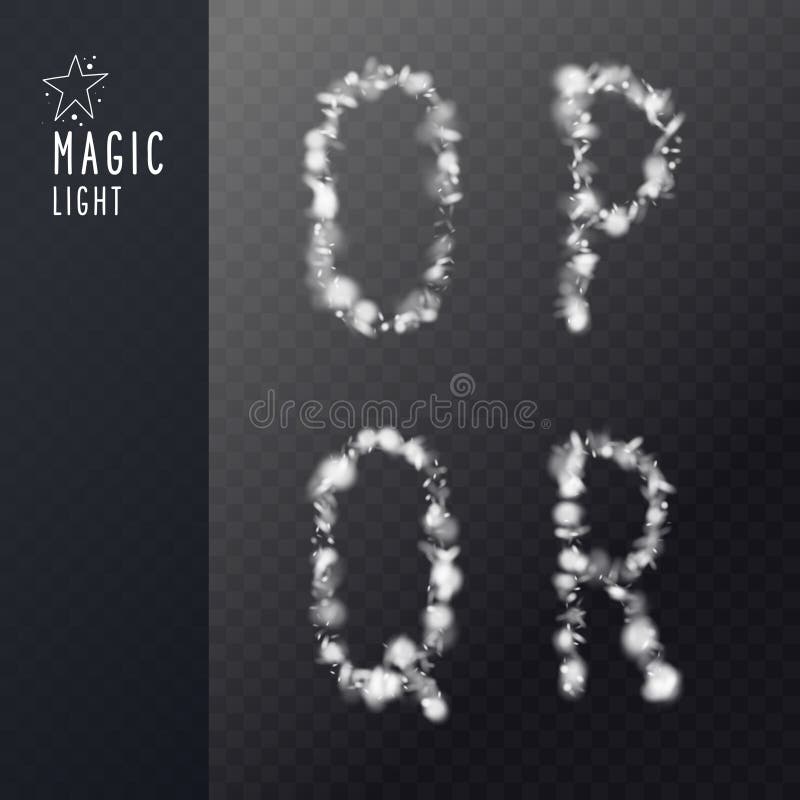 Decorative Letters of the Latin Alphabet from Clouds. Uppercase Letters ...