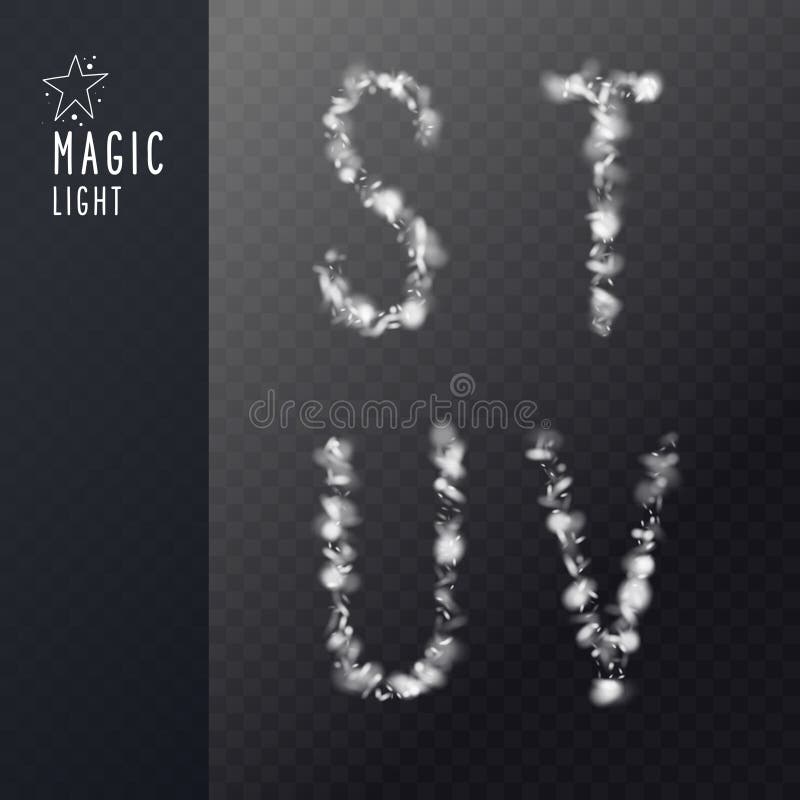 Decorative Letters of the Latin Alphabet from Clouds. Uppercase Letters ...