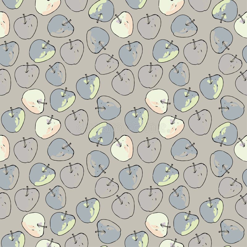 Decorative Light Pattern with Apples Stock Vector - Illustration of ...