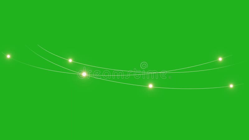 Decorative Light Strings with Glitter Sparkles on Green Screen ...