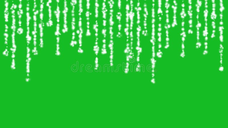 Decorative Light Strings with Glitter Sparkles on Green Screen ...