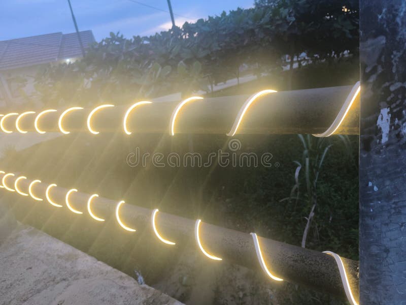 Decorative Lights Wrapped Around the Bridge Stock Image - Image of ...