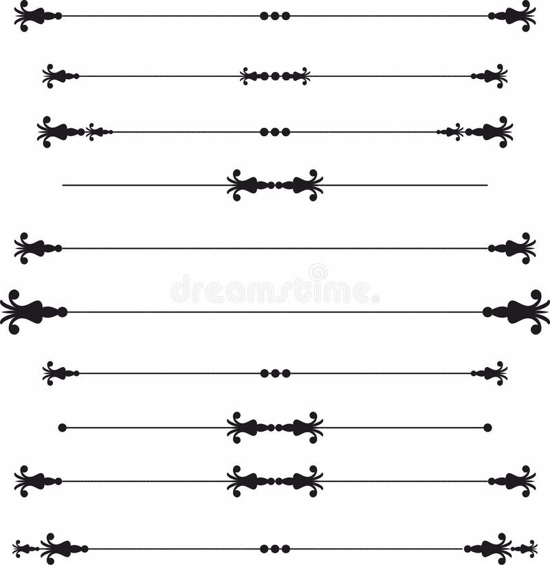 Text breaks stock vector. Illustration of collection, elements - 9588931