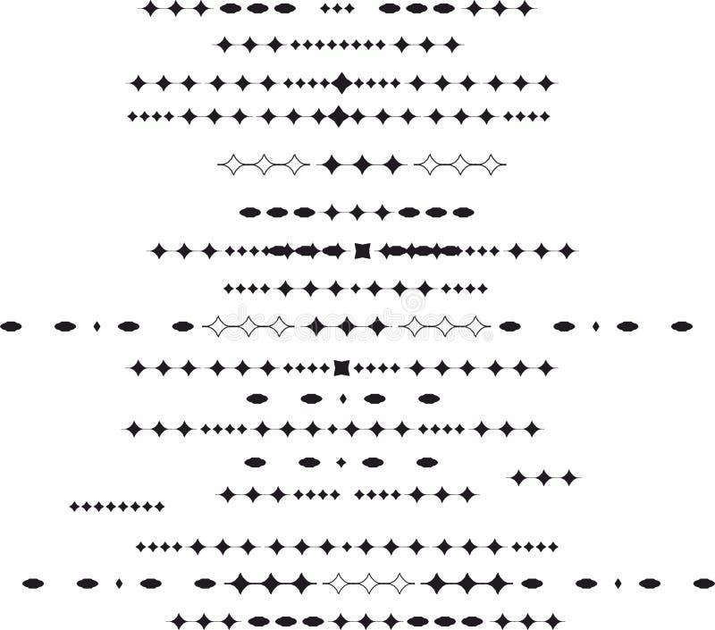 Decorative Line Element, Divider and Text Breaks Set Stock Vector ...