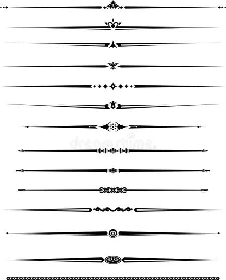 Decorative Line Set stock vector. Illustration of border - 20118386