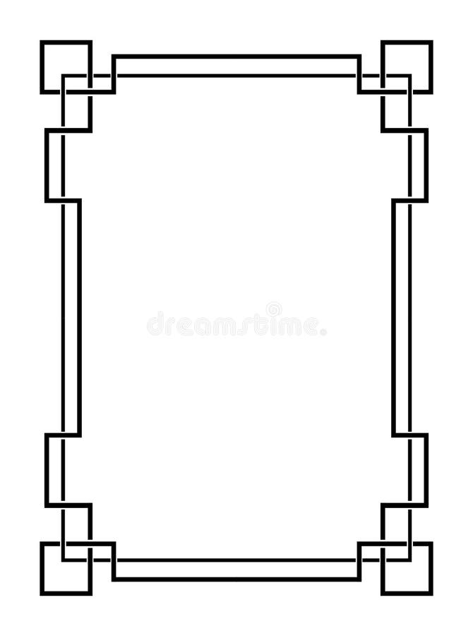 Decorative linear frame stock illustration. Illustration of divider ...