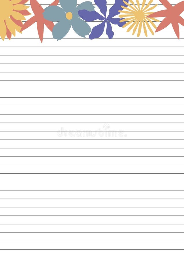 Decorative Lined Background with Copy Space. Letter, To Do List, Diary ...