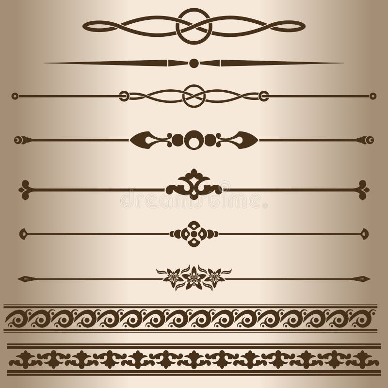 Decorative lines stock vector. Illustration of line, pattern - 10239654