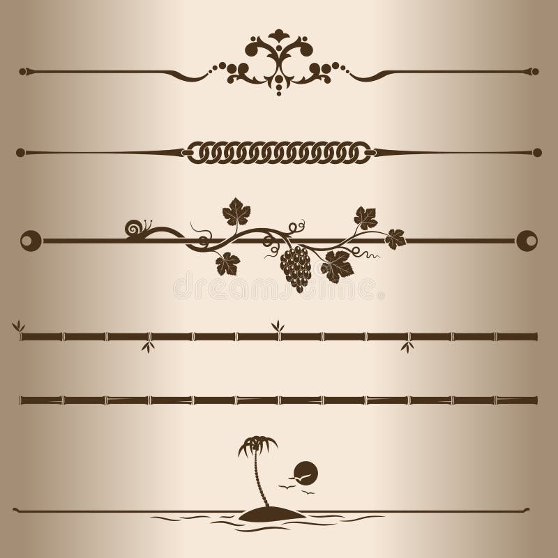 Decorative lines. stock vector. Illustration of geometric - 41242050