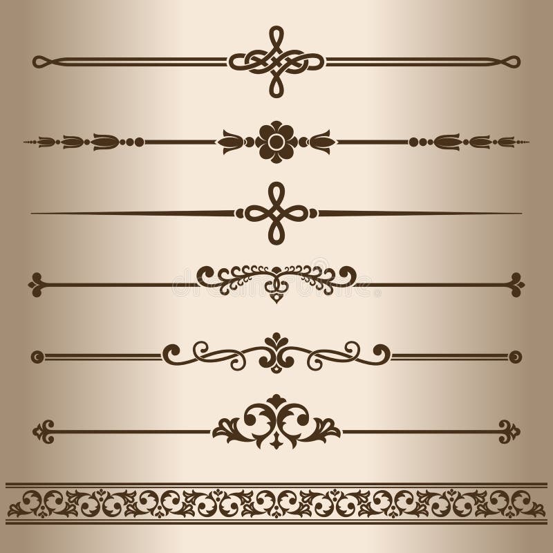 Decorative lines. stock vector. Illustration of symbol - 52380480