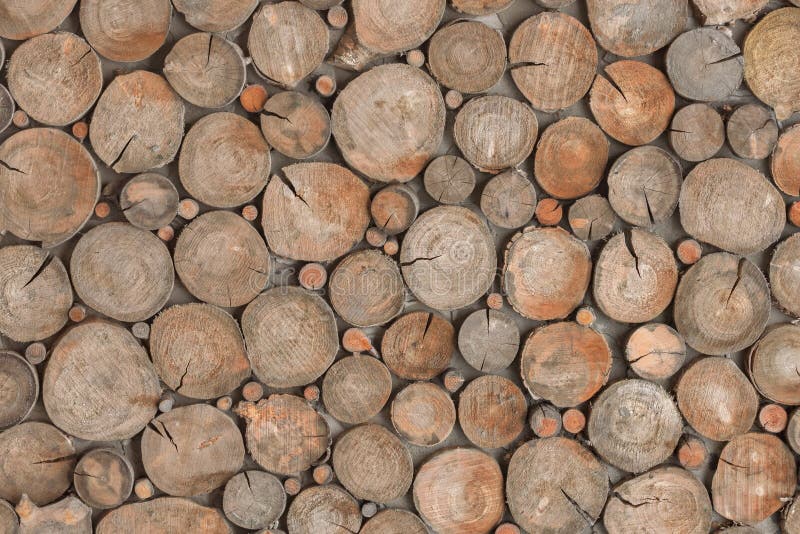 Decorative log wall stock image. Image of tree, teak - 127072383