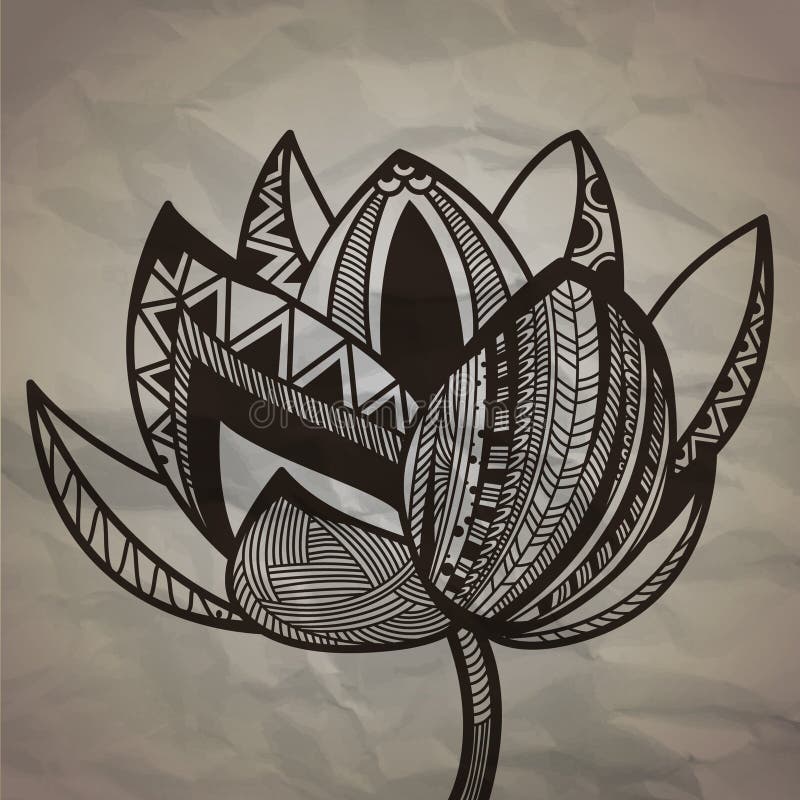 Decorative Lotus. Vector Illustration Decorative Design Stock Vector ...