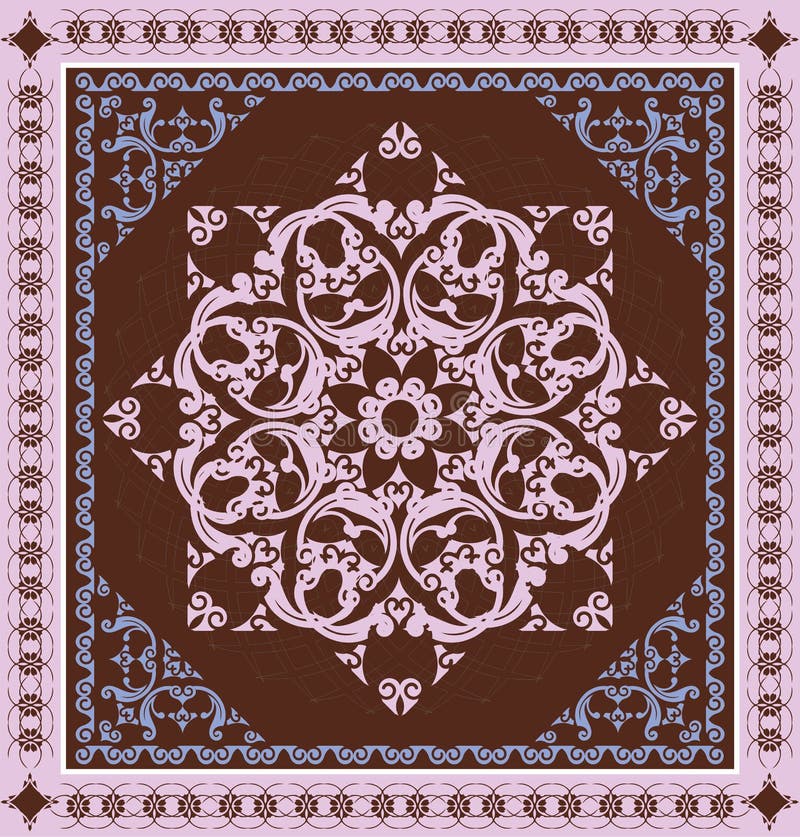 Decorative Luxury Carpet Pattern Stock Vector - Illustration of ...
