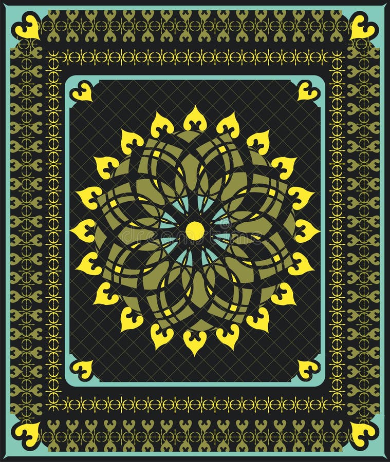 Decorative Luxury Carpet Pattern Stock Vector - Illustration of fabric ...