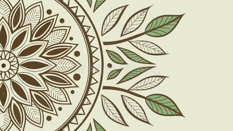 Decorative Mandala Corner Design with Floral and Leaf Motifs Vector ...
