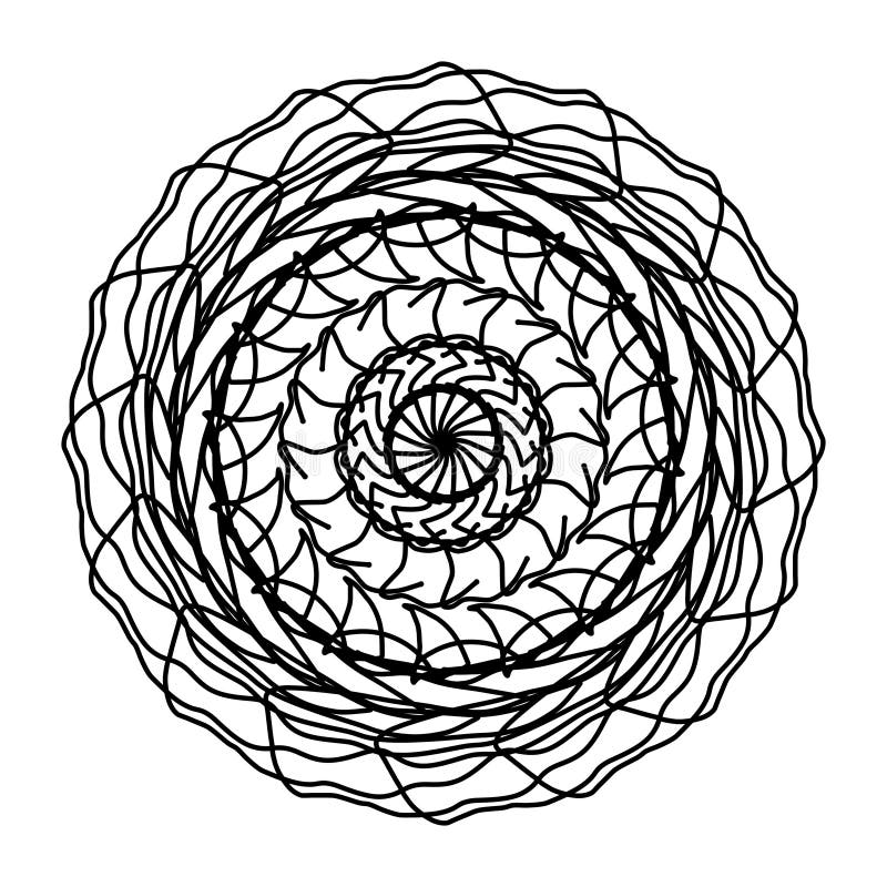 Decorative Mandala Illustration For Adult Coloring Well Organized And