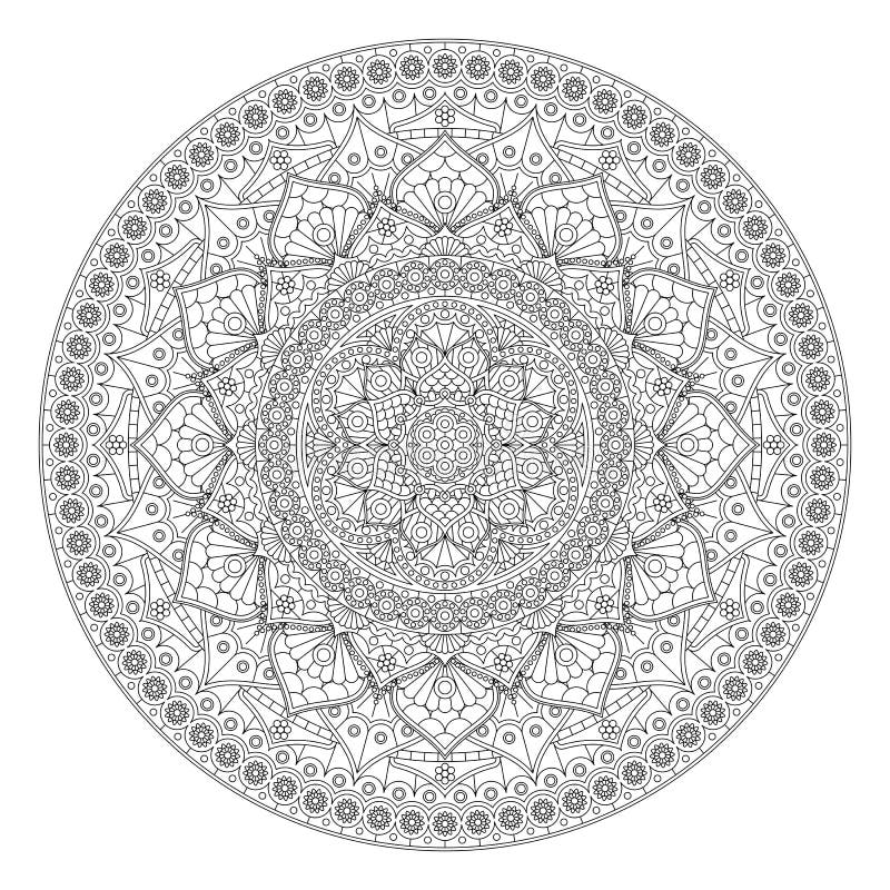 Decorative Mandala Pattern. Anti-stress Drawing Stock Vector ...