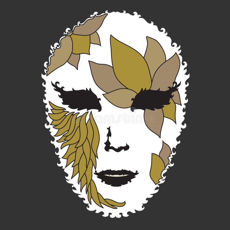 Decorative mask stock vector. Illustration of fashion - 35601451
