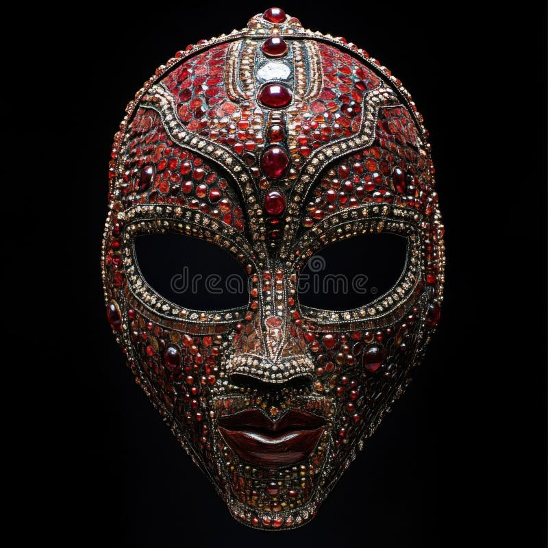 Decorative Mask with Intricate Beading and Design Stock Image - Image ...