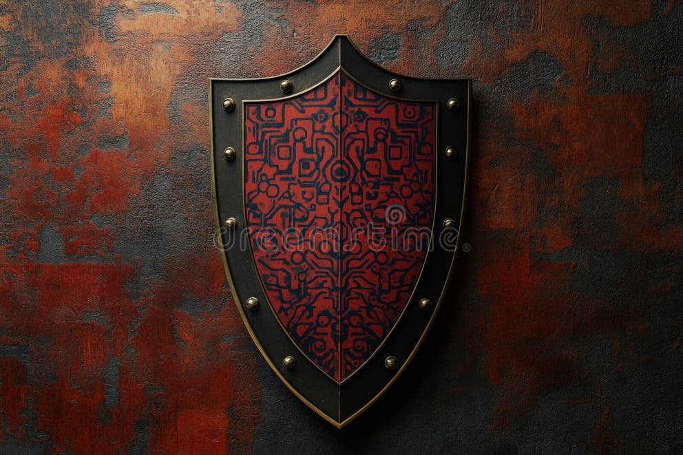 Decorative Medieval Shield with Intricate Patterns and Textures Stock ...