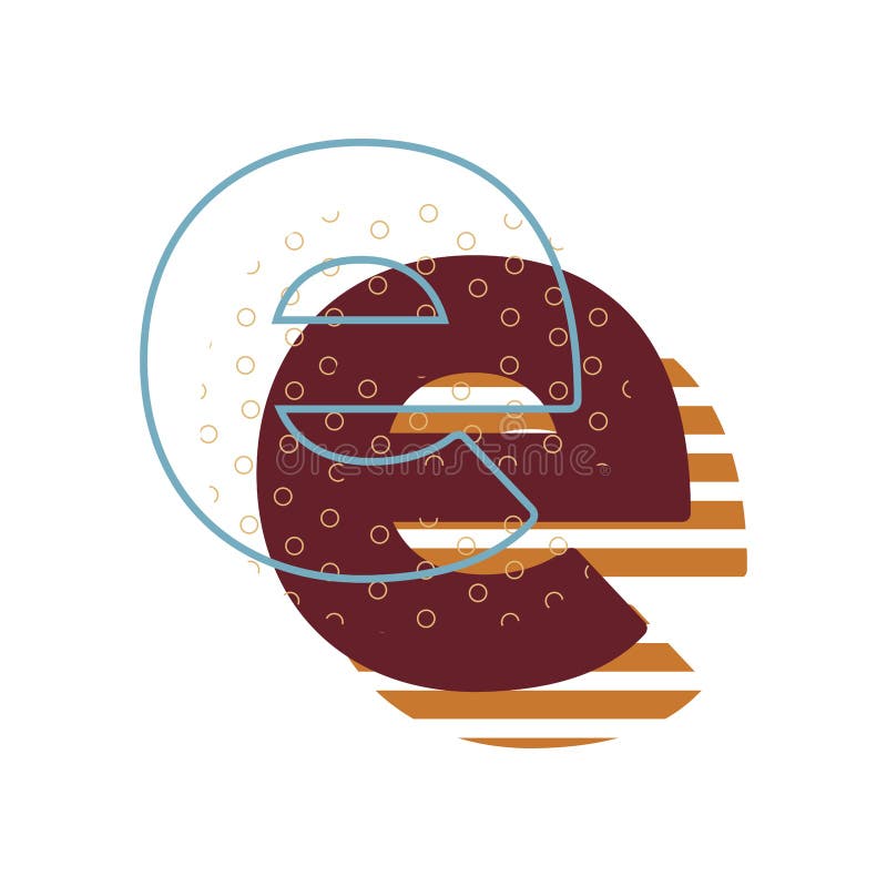 Decorative Memphis Pattern Initial Letter Vector Design Stock Vector ...