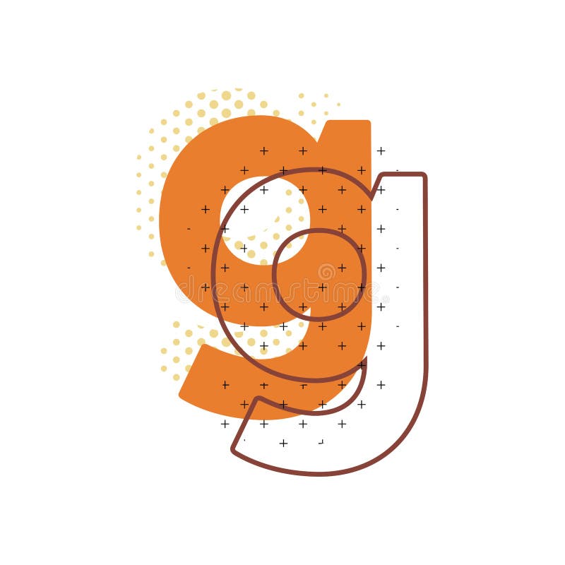 Decorative Memphis Pattern Initial Letter Vector Design Stock Vector ...