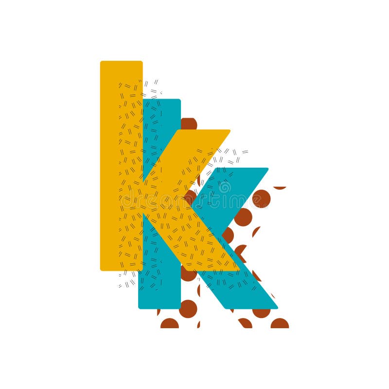 Decorative Memphis Font and Alphabet Stock Vector - Illustration of ...