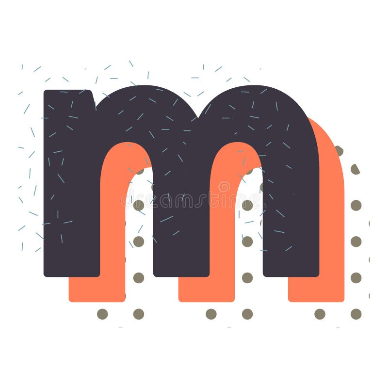 Decorative Memphis Font and Alphabet Stock Vector - Illustration of ...