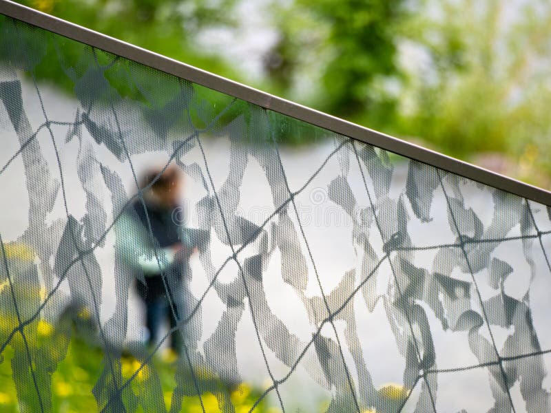 Decorative Mesh Fence with Blurred Background Stock Photo - Image of ...