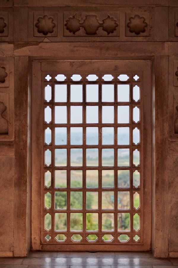 Decorative Mesh Window in Agra Red Fort, Beautiful Ancient Windows with ...
