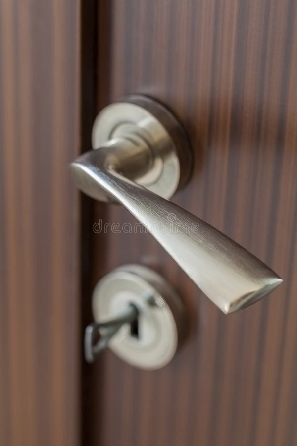 Decorative Metal Door Handle Stock Photo - Image of modern, luxury ...