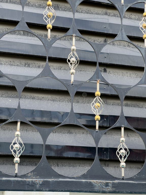 Decorative Metal Fence with a Pattern of the Fence Stock Photo - Image ...