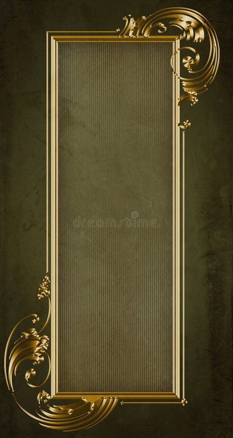 Decorative metal frame stock illustration. Illustration of gold - 37950349