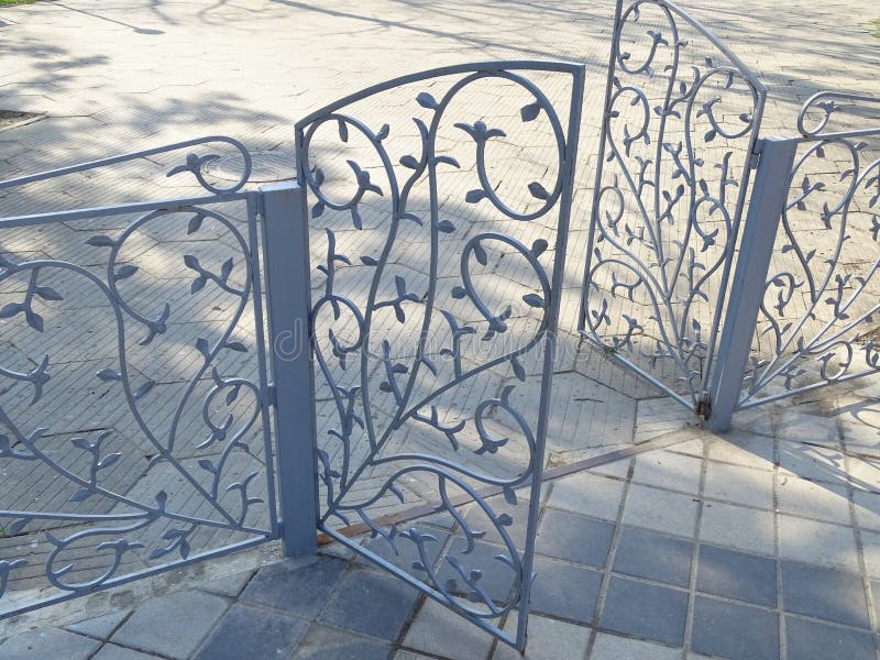 Decorative metal gate stock photo. Image of design, metal - 51687944