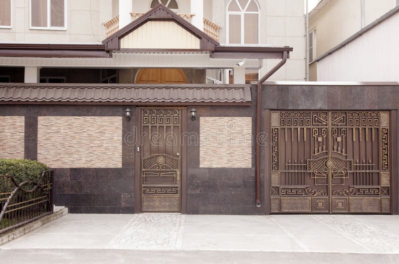 Decorative metal gates stock image. Image of gate, majestic - 69632571