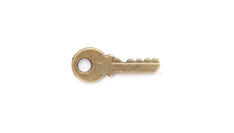 Decorative Metal Key on the Empty White Background Stock Photo - Image ...