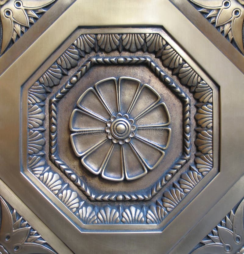 Decorative metal medallion stock photo. Image of vintage - 1274134