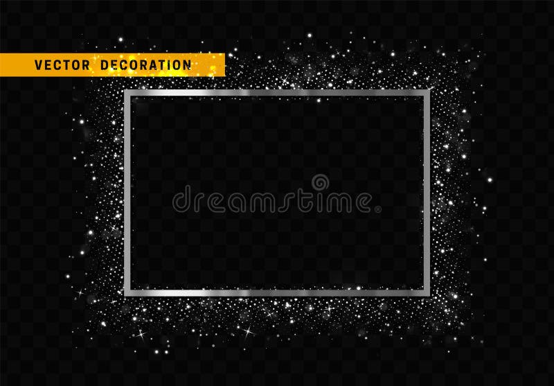 Decorative Metal Rectangular Frame Silver Color, Along the Borders a ...