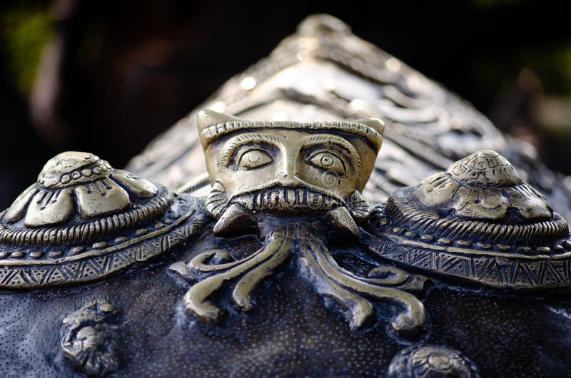 Decorative metal relief stock photo. Image of golden - 187840946